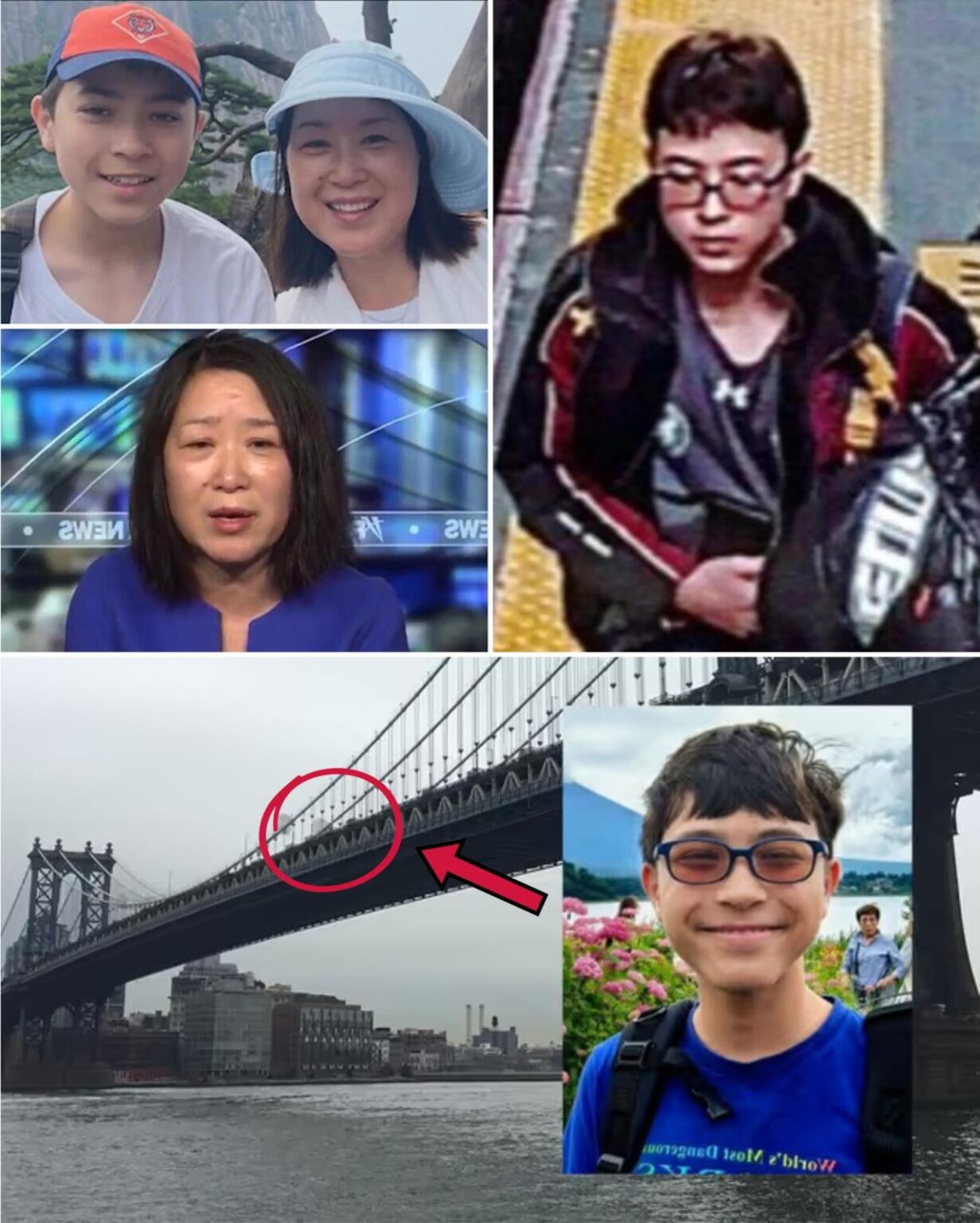 Standing motionless by the railing, then vanishing: New CCTV footage of ...
